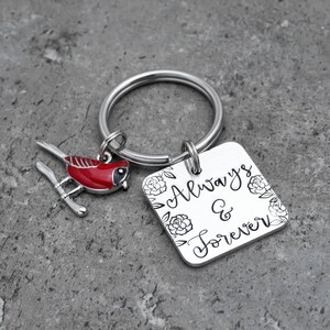 Always and Forever Cardinal Key Chain Cardinal Memorial Gift - Etsy
