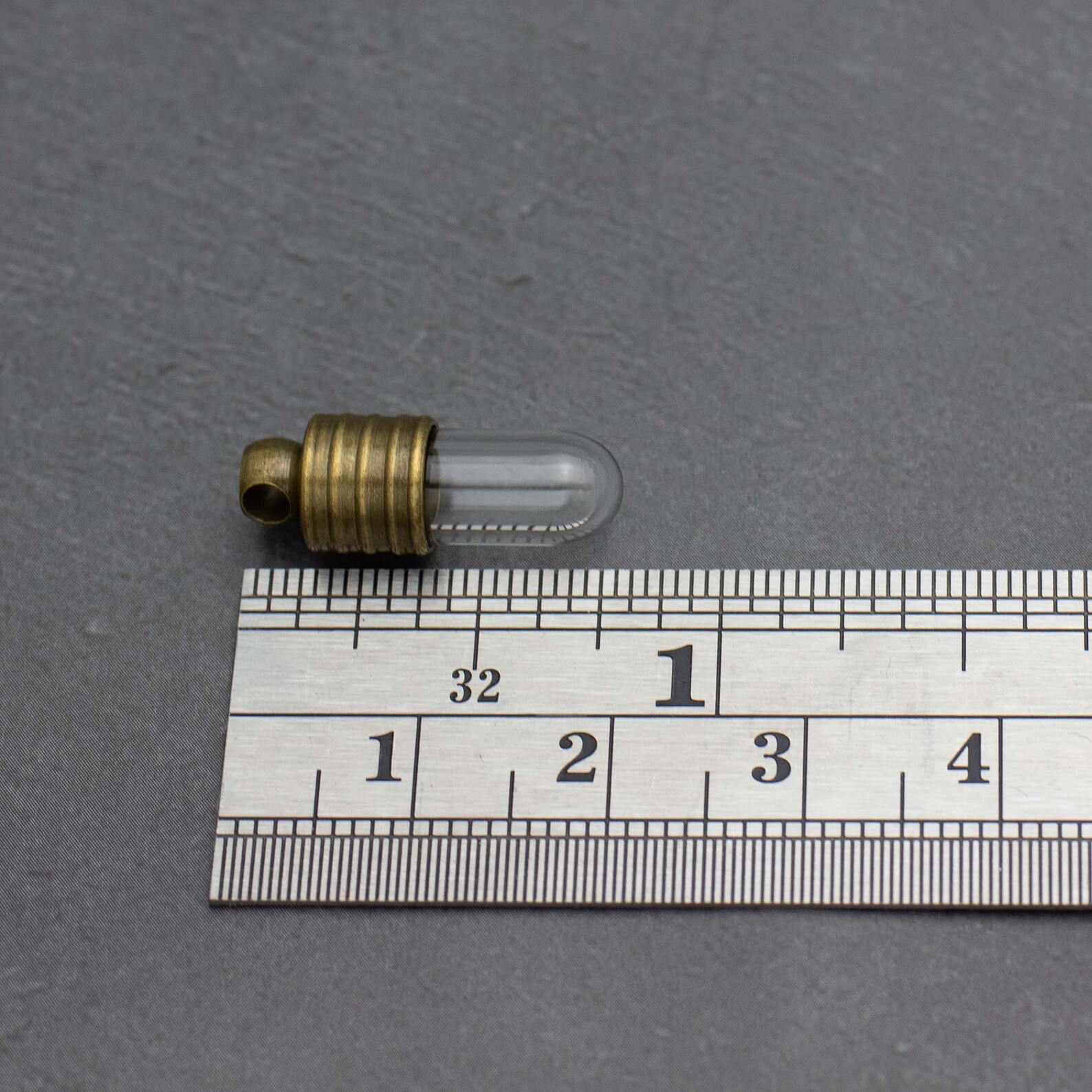 Tiny Bronze Blood Vial Necklace Personalized With Birthstone Crystal ...