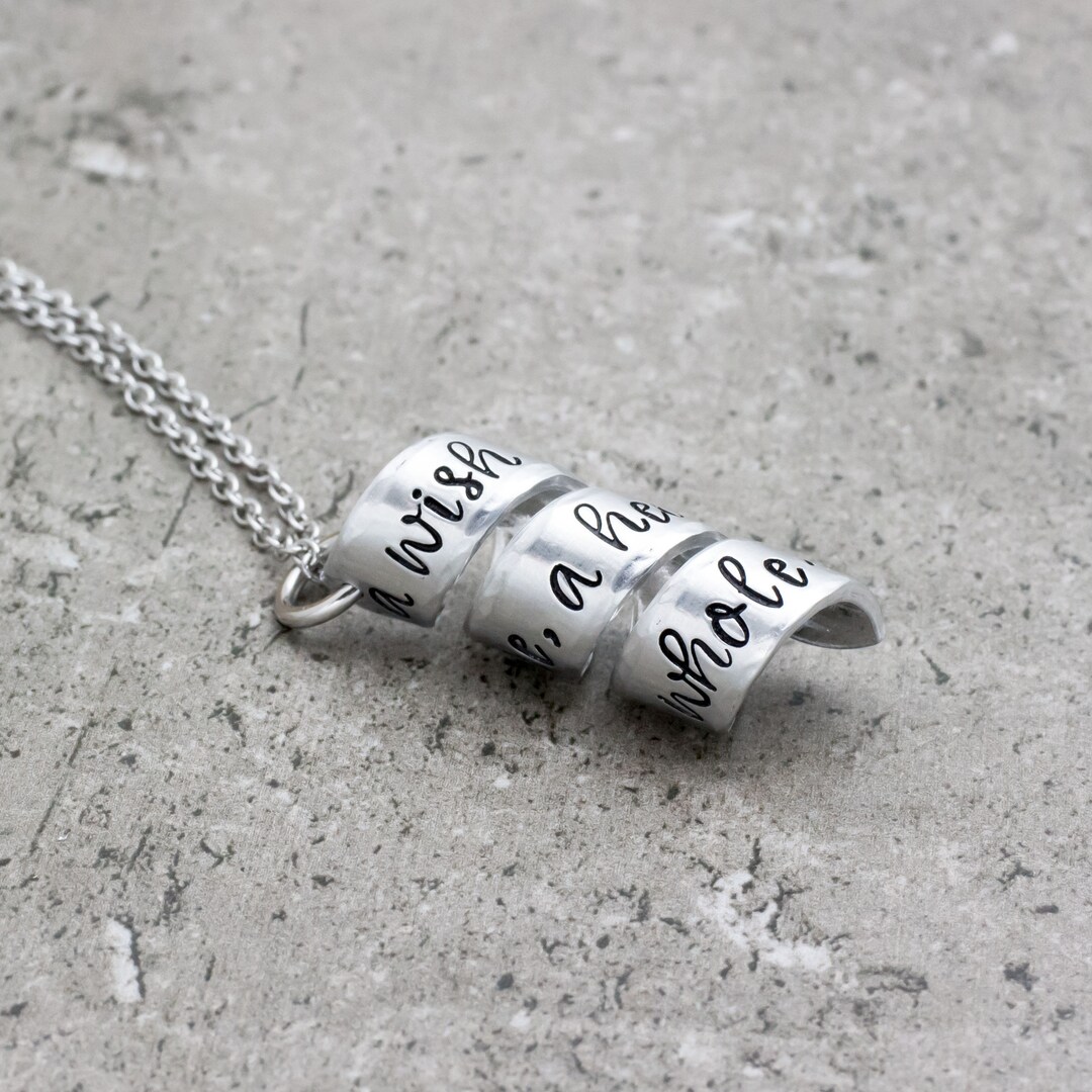 Your Own Custom Hidden Message Necklace Scroll Necklace Inspirational ...