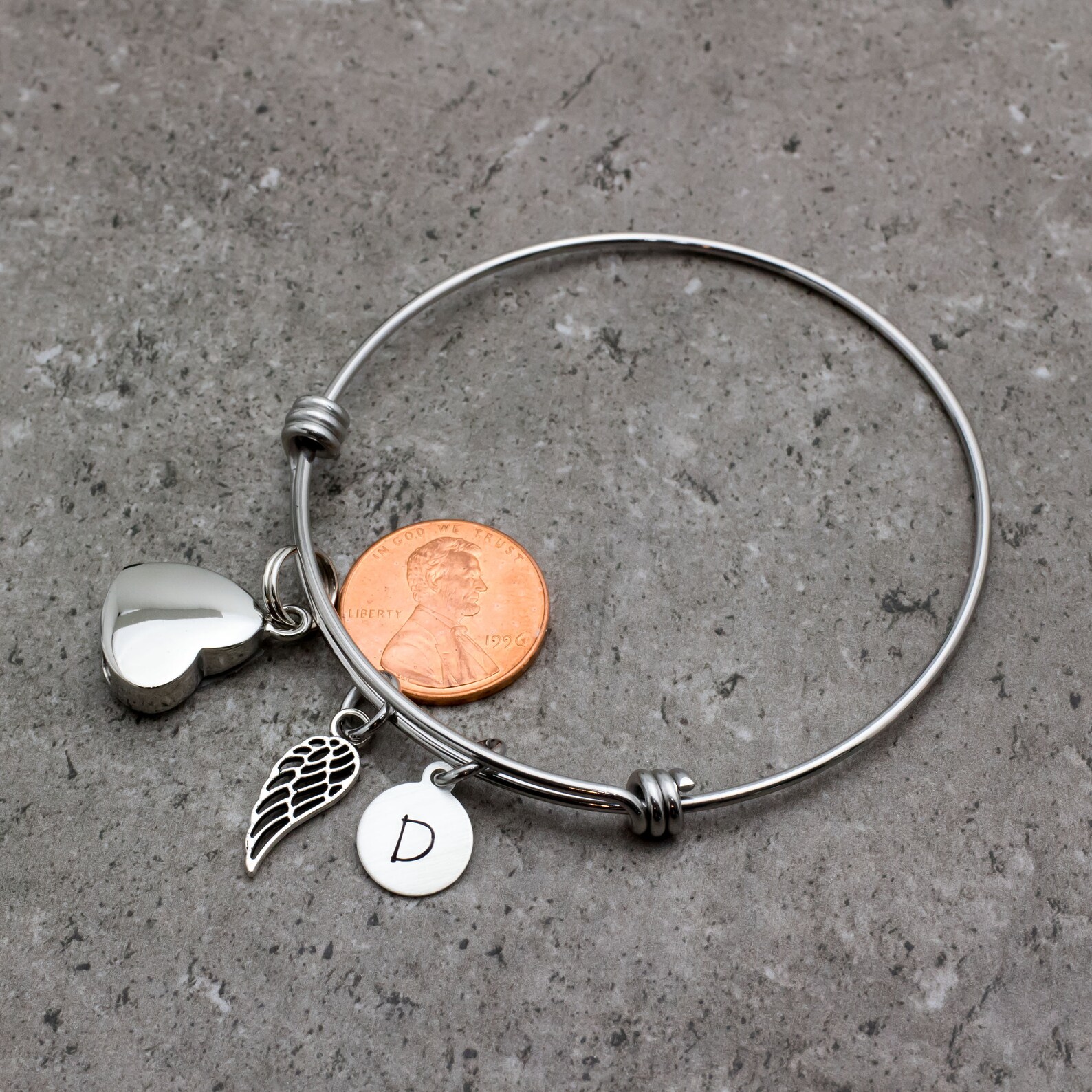 Bracelet for Ashes Silver Heart Urn Bracelet Personalized Cremation ...