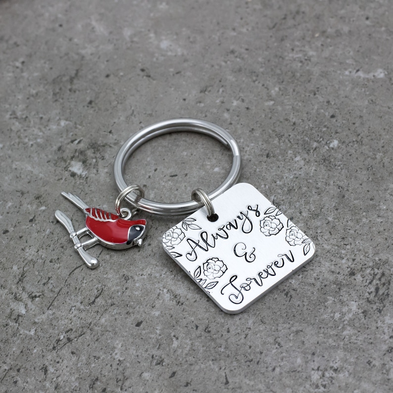 Always and Forever Cardinal Key Chain Cardinal Memorial Gift - Etsy