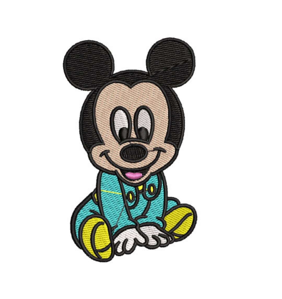 Baby Mickey Mouse Machine Embroidery Pattern Design Digital, Different ...