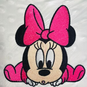 Minnie Mouse Baby First Birthday Crawling Embroidery Design, 2 ...