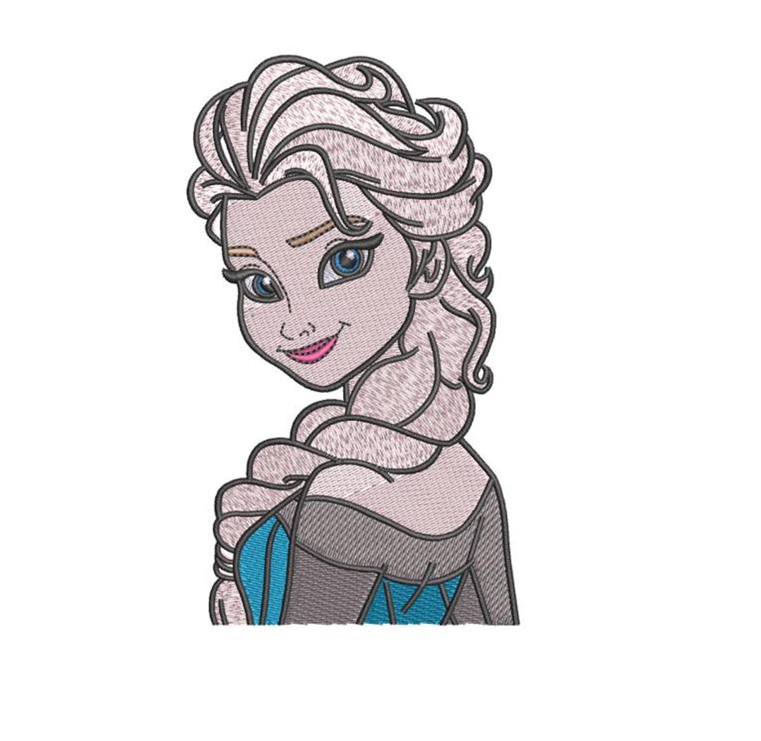 Princess Elsa, Frozen Inspired. Machine Embroidery Design File. Install ...