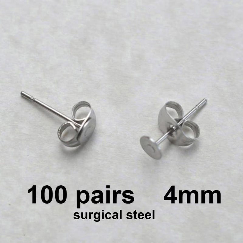 Flat Back Post 4mm - Etsy