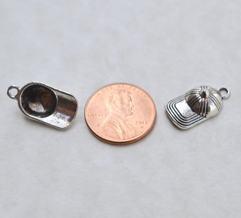 8 Baseball Cap CH198 Antique Silver Charms-sports Silver - Etsy