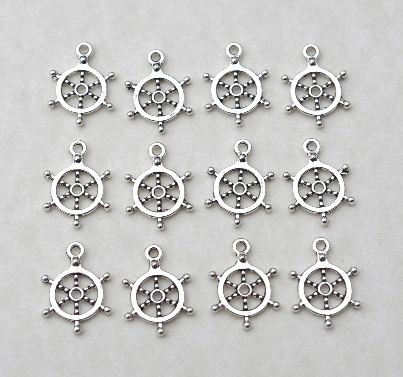 Ship Wheel Charms CH410 Nautical Wheel 12 Pieces Antique - Etsy