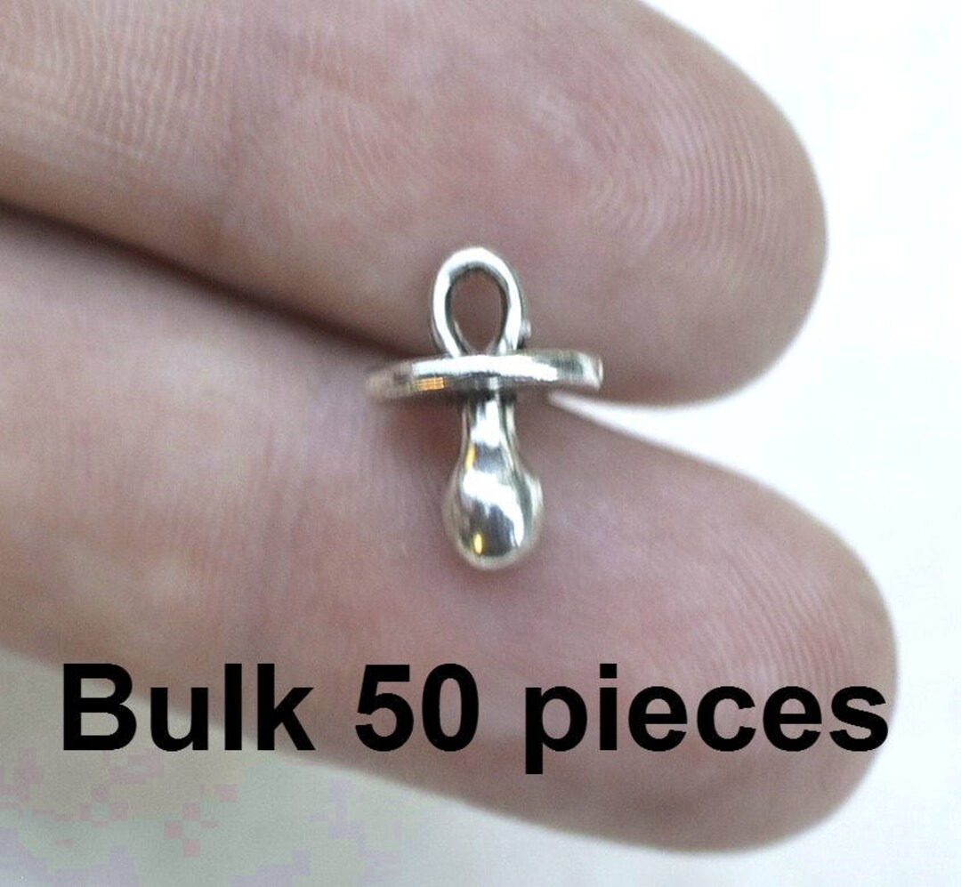 Pacifier Charms, Baby Charms, Baby Shower, Bch376 , Bulk 50, Zinc Alloy ...