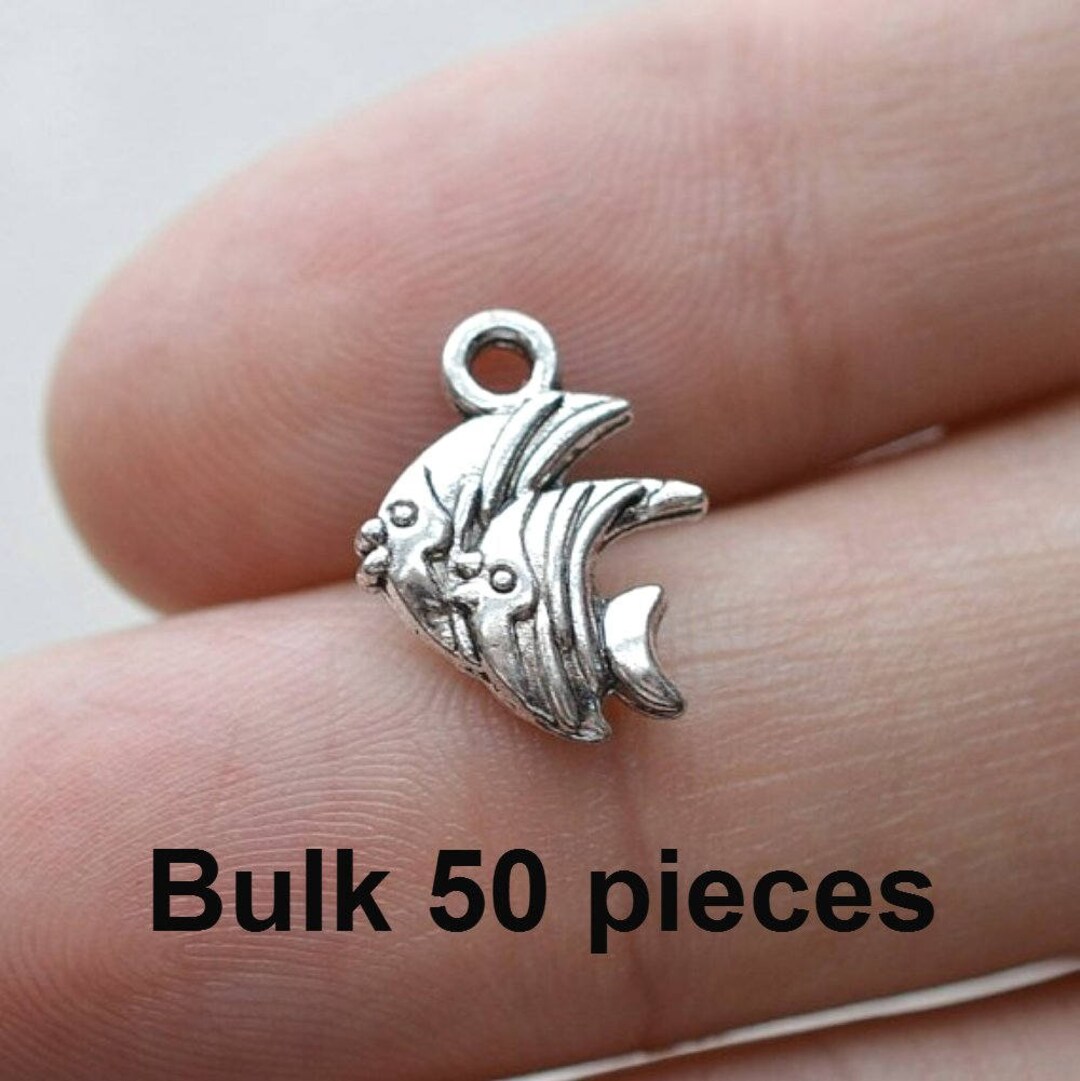 Pair of Fish Charms, Angel Fish Charms, #BCH175, Bulk 50 Pieces ...