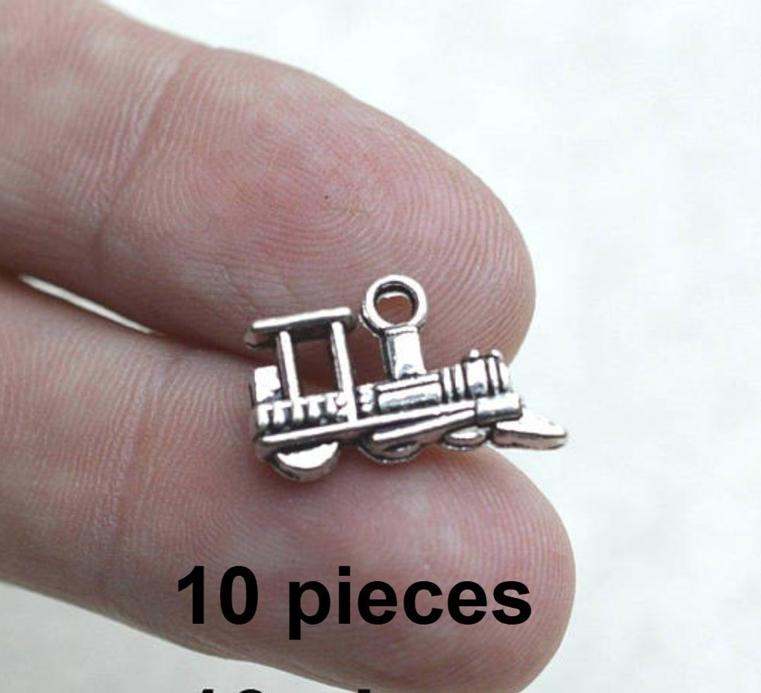 Train Charms, Locomotive Charms, Silver Train Engine, Ch402, Antique ...
