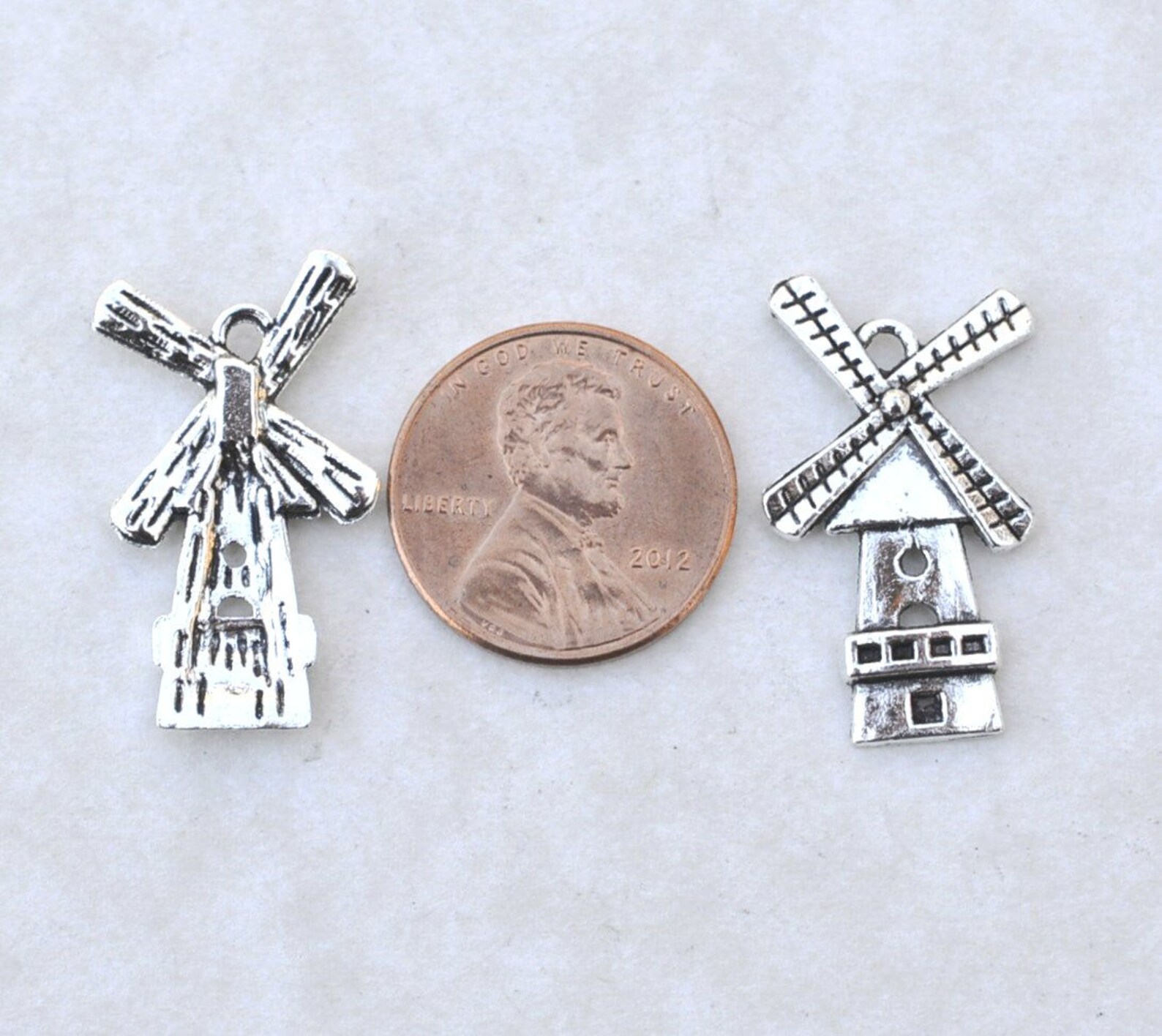 Windmill Charms Silver Windmill Charms Jewelry Charms 50 - Etsy