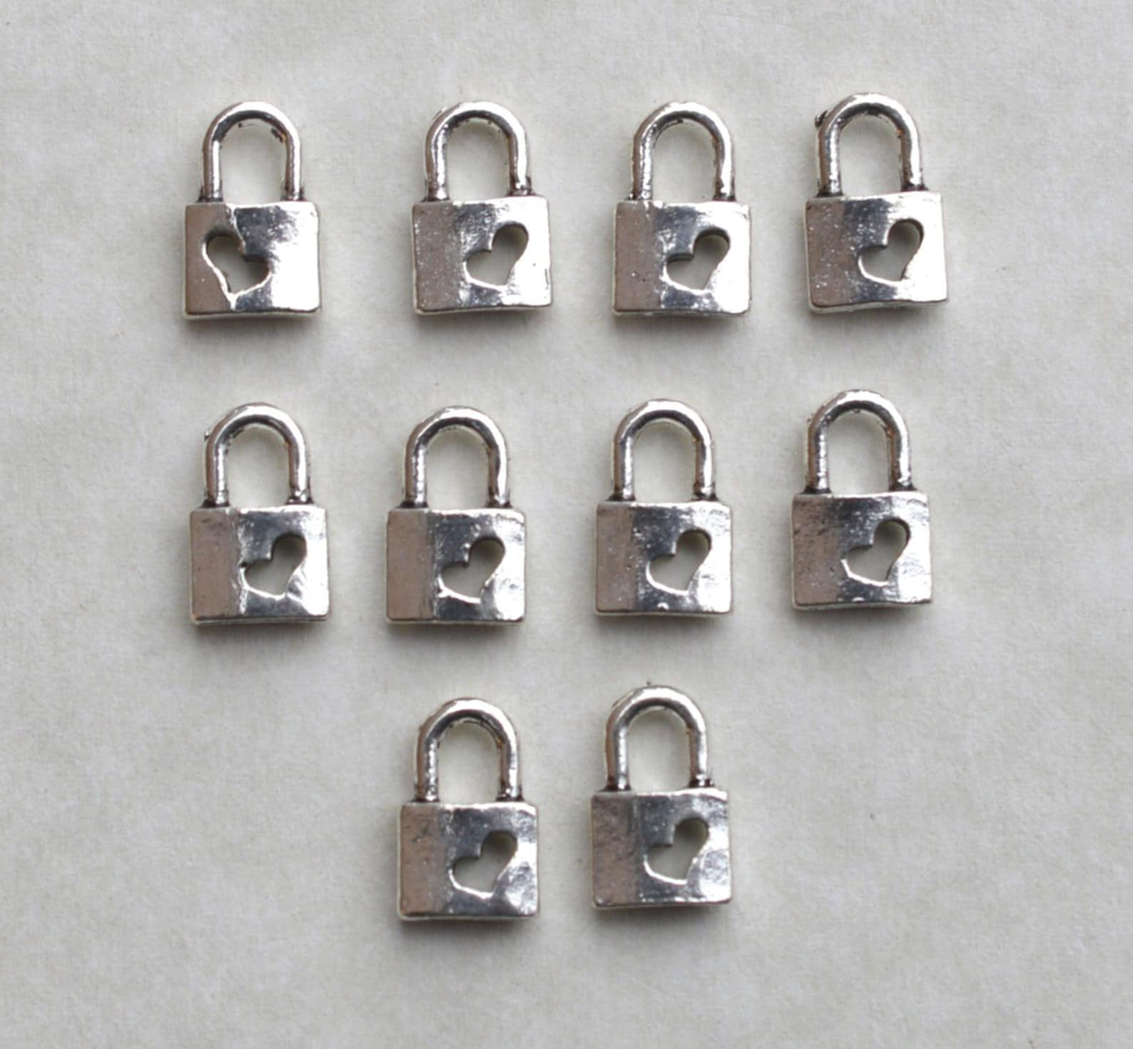 Padlock Charms Lock Charms Silver Lock Charms BCH343 Bulk - Etsy