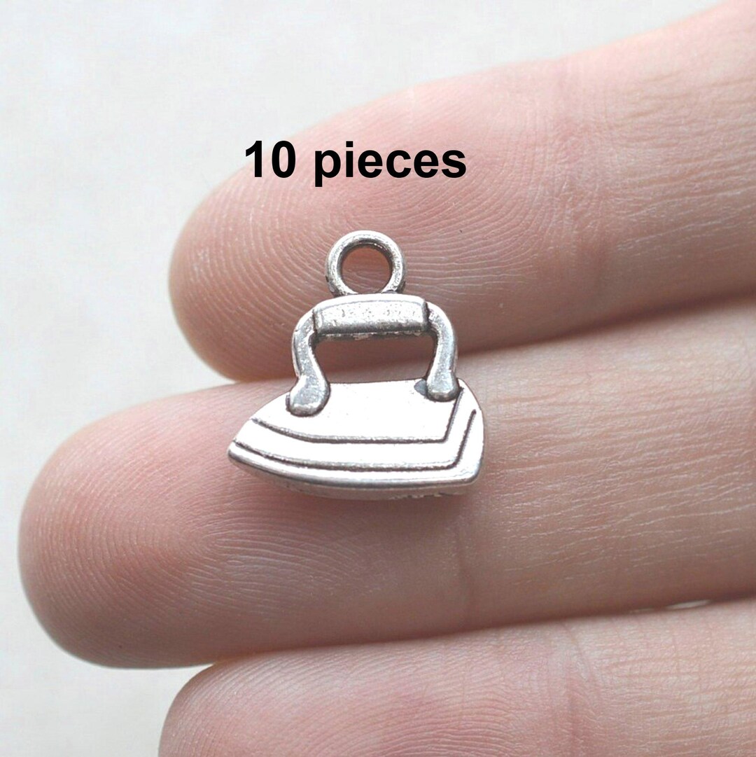 10 Iron #CH210 Antique Silver Charms-ironing Silver Jewelry Charms ...