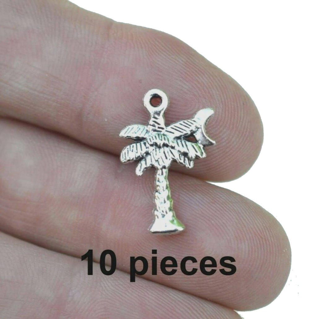 Palm Tree Charm, Tropical Charm, Beach Charm, #CH440, 10 Pieces ...