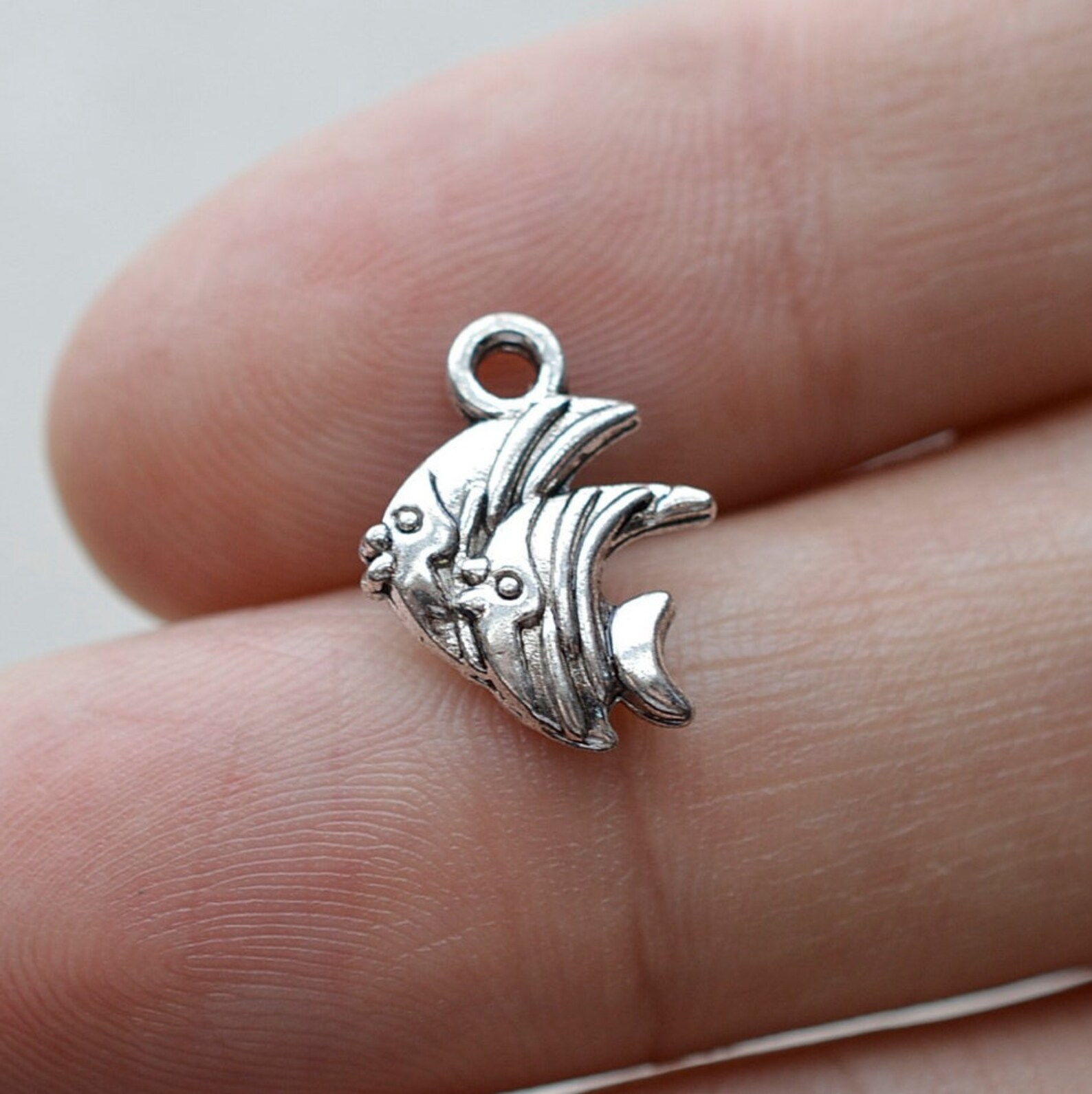 Pair of Fish Charms Angel Fish Charms BCH175 Bulk 50 | Etsy