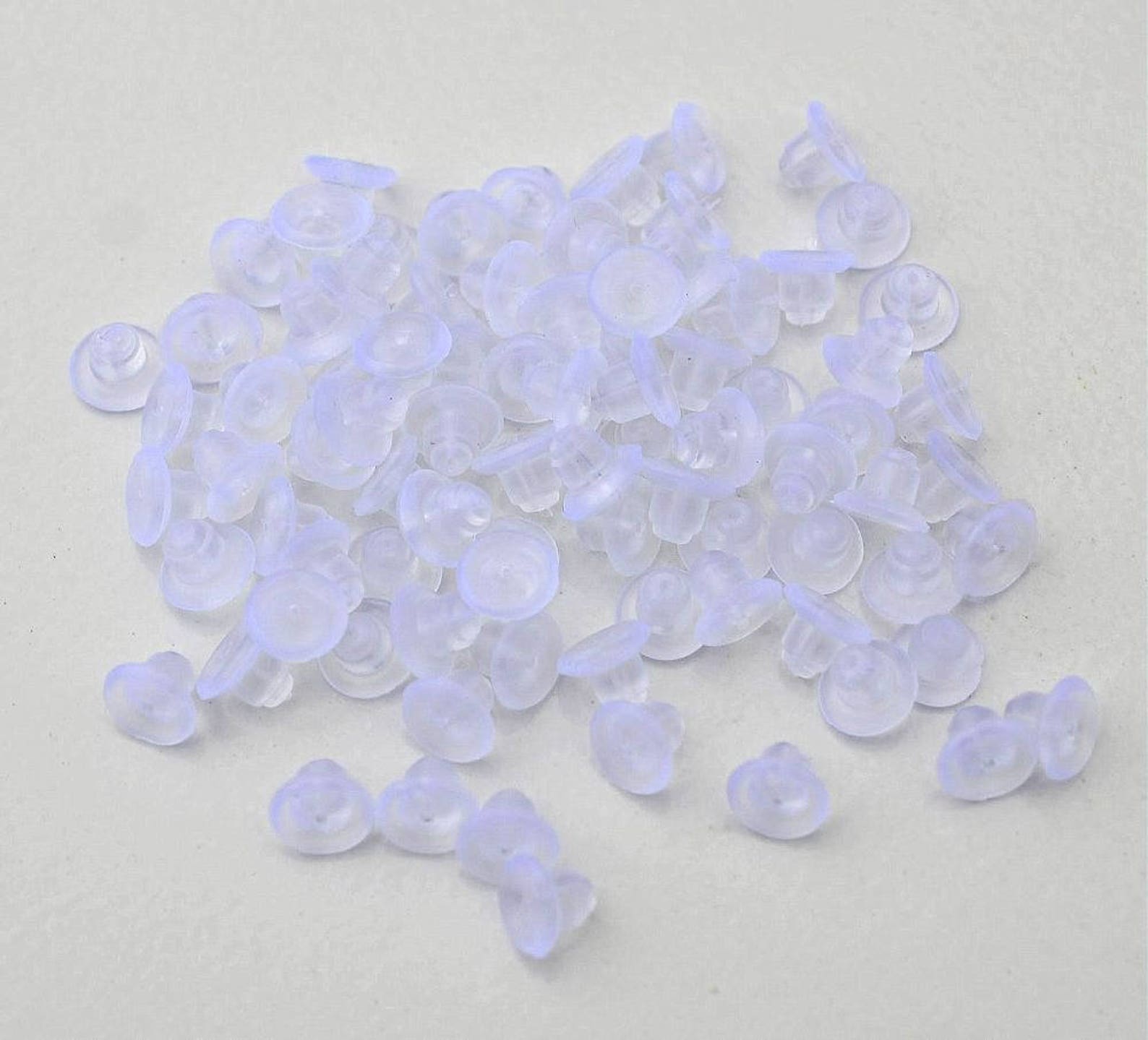 Clear Rubber Earring Backs 7x5mm Medium Earring Backs 200 | Etsy