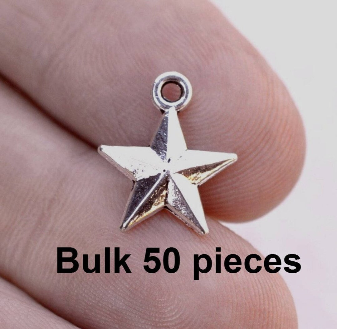 Star Charms, Bulk Charms, Celestial Charms, Silver Stars, Bch352, Ohio ...