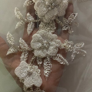 Floral 3D Hand Made Beaded Appliqué for Clothing/art and Craft ...