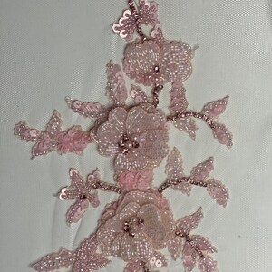 Deluxe 3D Flower Applique. Hand Made Beaded Appliqué Flower Appliqué. A ...