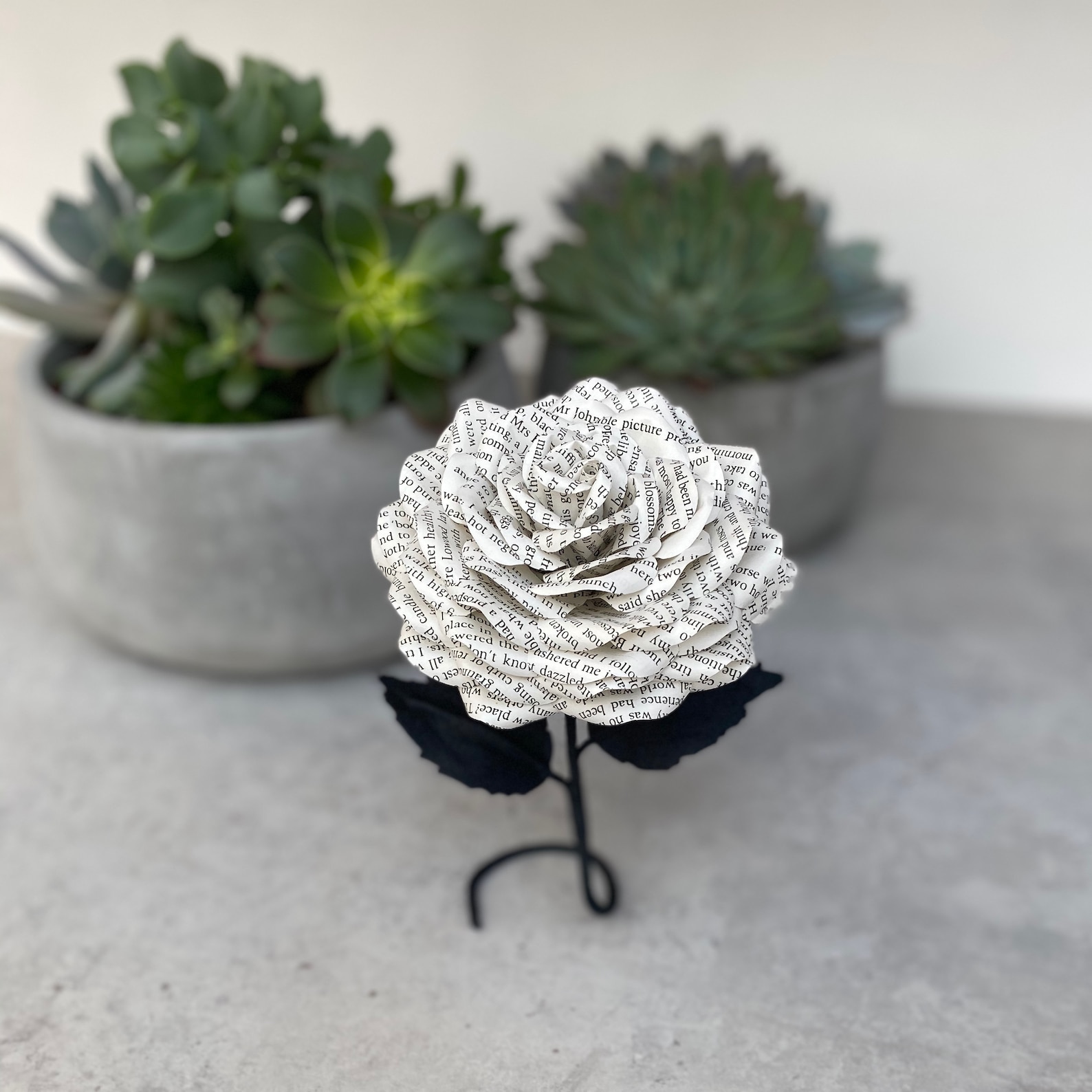 Paper Anniversary Gift Paper Rose Made From a Book Pages. | Etsy