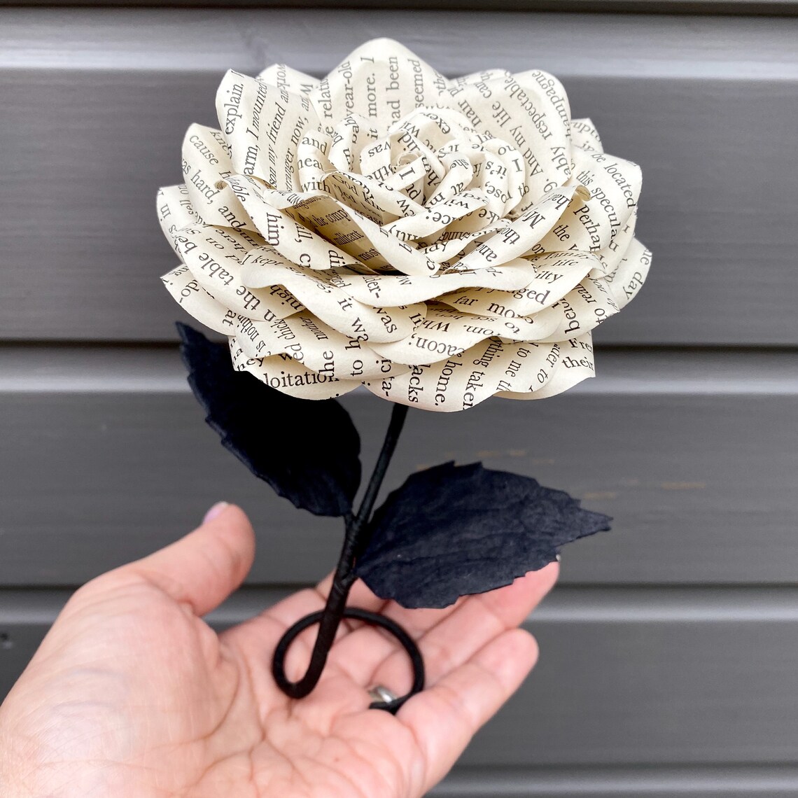 Paper Anniversary Gift Paper Rose Made From a Book Pages. - Etsy