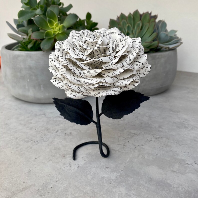 Paper Anniversary Gift Paper Rose Made From a Book Pages. | Etsy