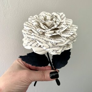 Book Page Flower Made From Preloved Book Pages Freestanding ACOTAR - Etsy