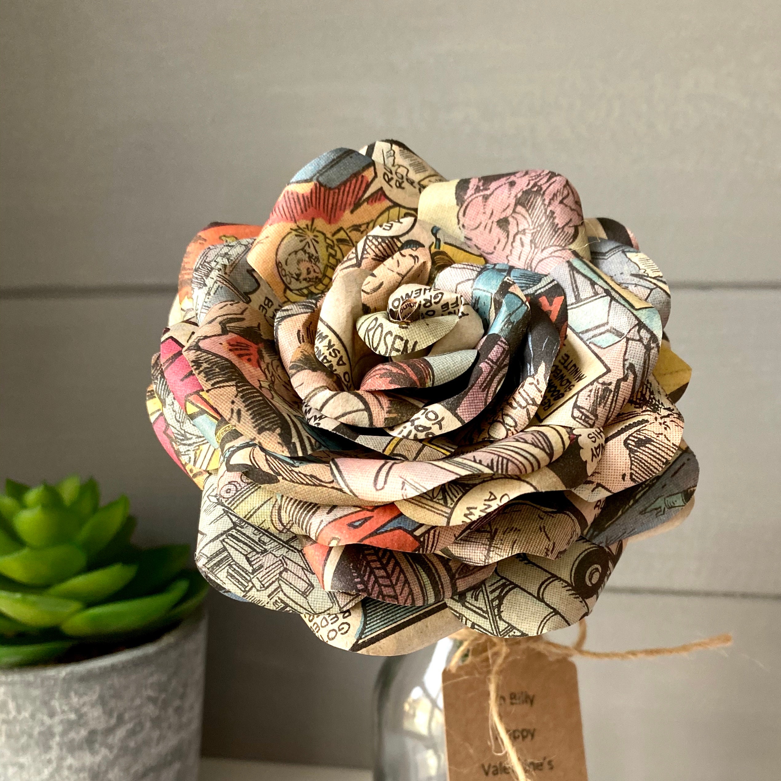 Comic flower vintage comic book comic book gift with | Etsy