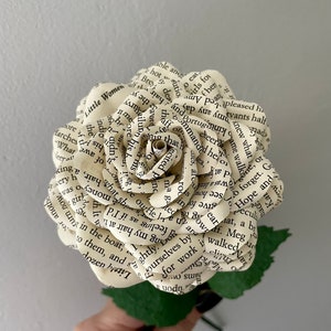 Little Women Book Page Rose Made From Preloved Book Pages, Single Stem ...