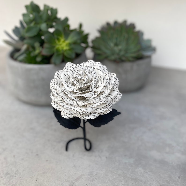 Paper Anniversary Gift Paper Rose Made From a Book Pages. | Etsy