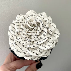 Book Page Flower Made From Preloved Book Pages Freestanding ACOTAR - Etsy