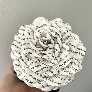 Book Page Flower Made From Preloved Book Pages Freestanding ACOTAR - Etsy