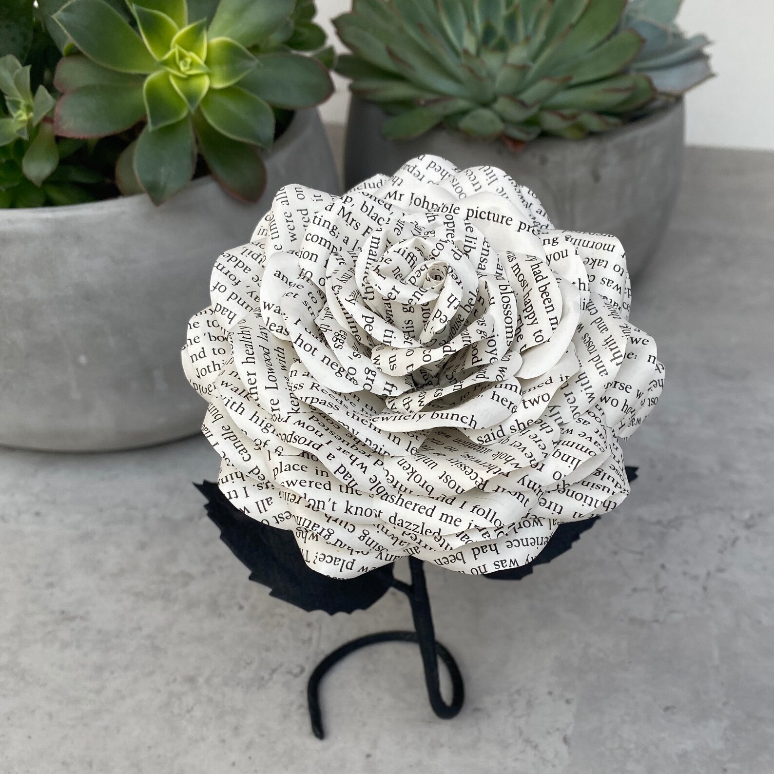 Paper Anniversary Gift Paper Rose Made From a Book Pages. | Etsy