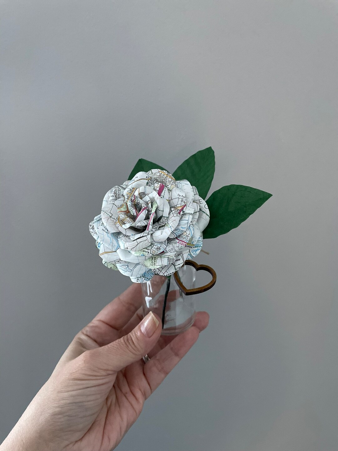 Travel Lover Anniversary Gift Map Flower Made From Preloved OS Map ...