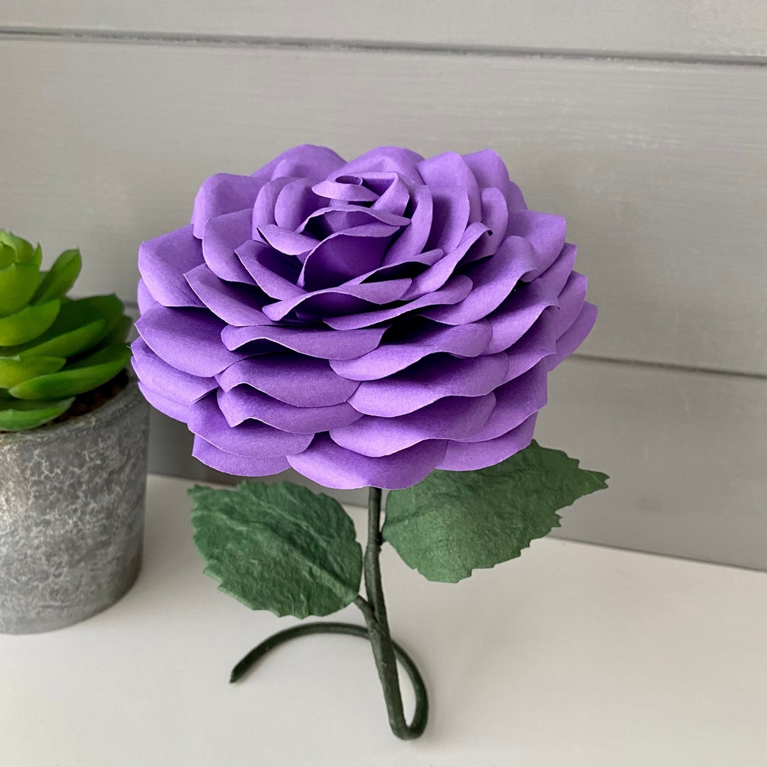 1st Anniversary Gift, Paper Rose, Paper Flower Made From a Choice of ...