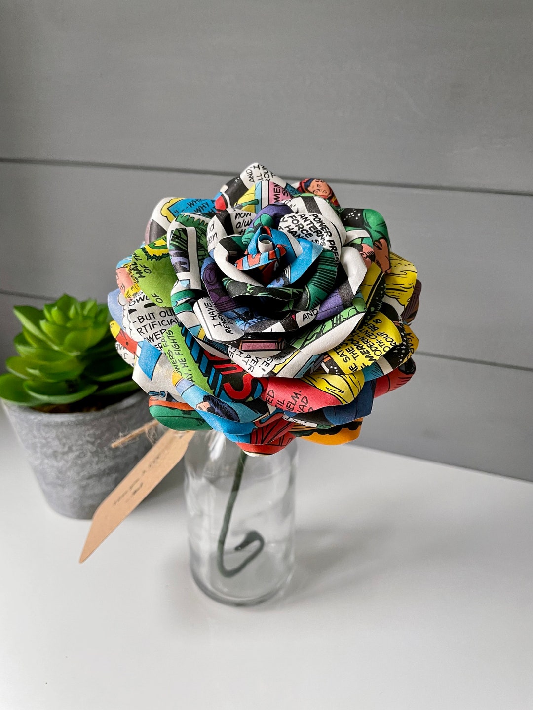 Comic Flower, Vintage Comic Book, Comic Book Gift, With Personalised ...