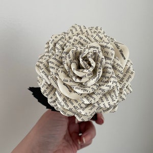 Little Women Book Page Rose Made From Preloved Book Pages, Freestanding ...