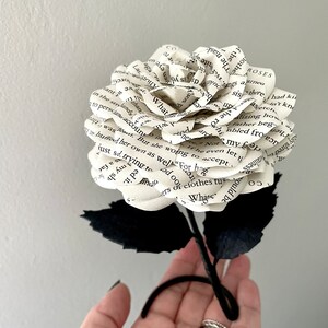 Book Page Flower Made From Preloved Book Pages Freestanding ACOTAR - Etsy