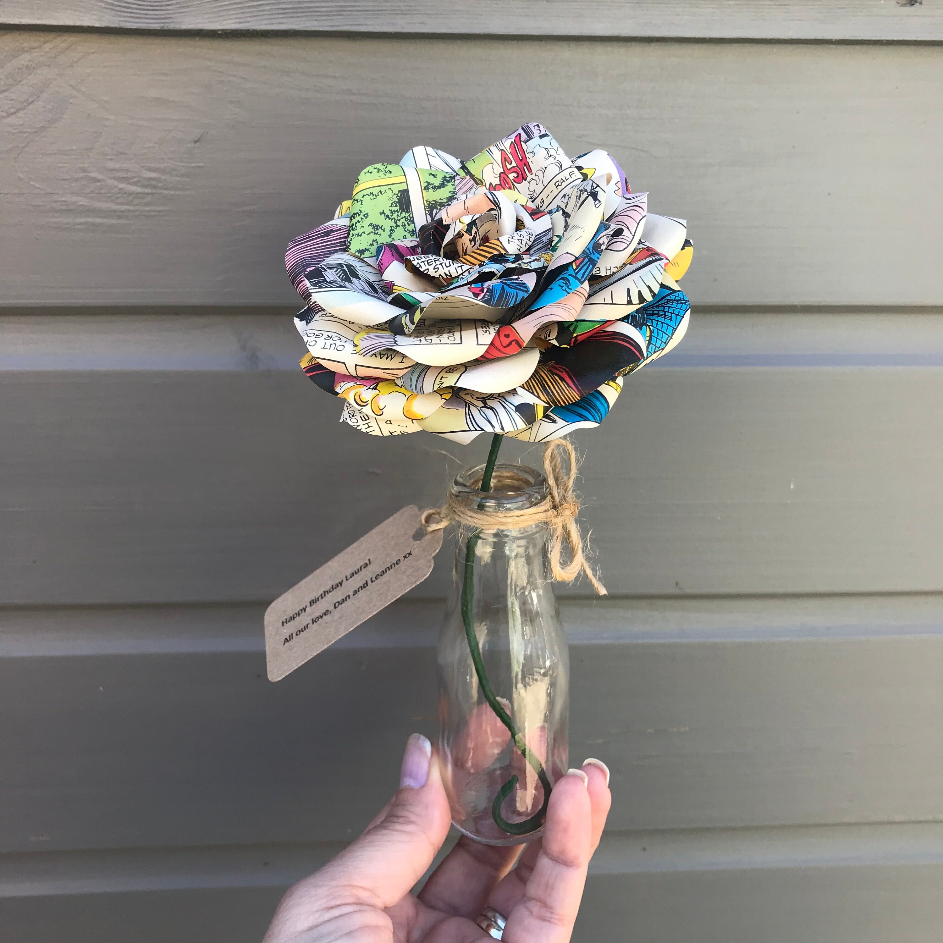 Comic flower vintage comic book comic book gift with | Etsy