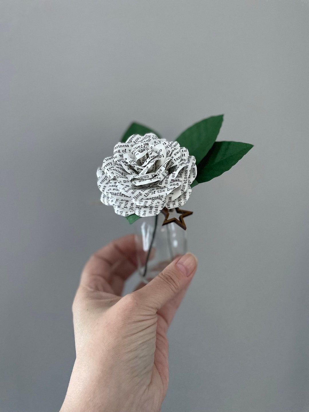 Book Flower - Book Page Flower Made From Preloved Book Pages - 1st ...