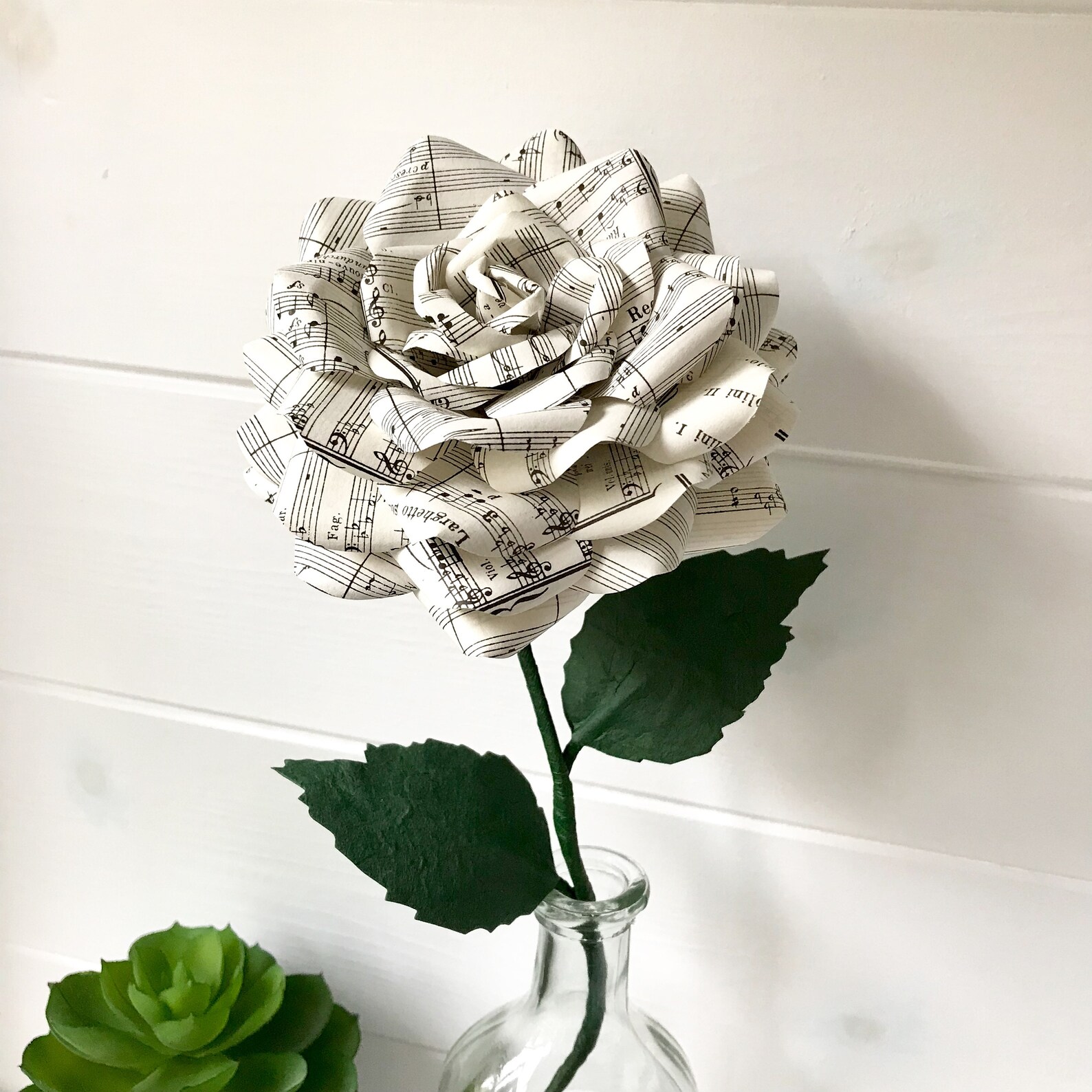 Paper Rose Made From Vintage Music Sheet or Specific Piece of - Etsy