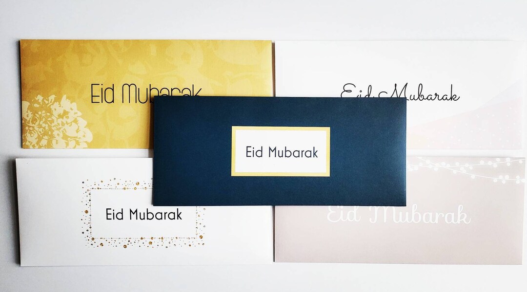 Set of 5 Eid Money Holders, Eidi, Eid Mubarak, Money Envelopes, Eid ...