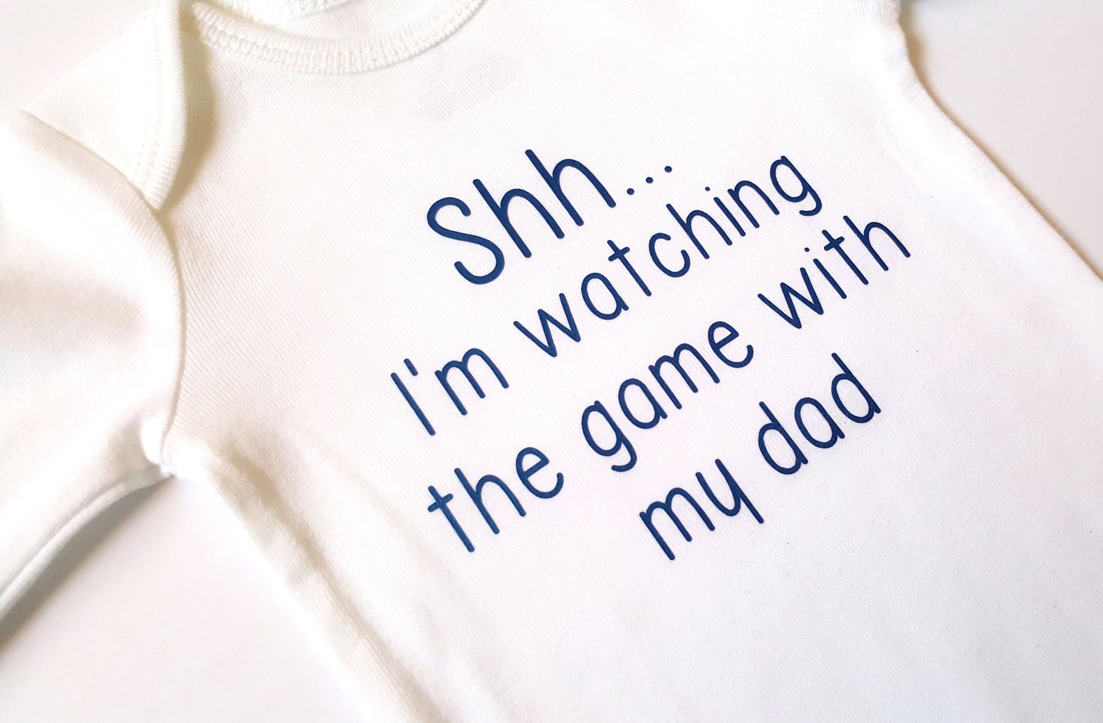 Shh Watching Game With Dad Bodysuit, Game Hockey Basketball, Little Boy ...