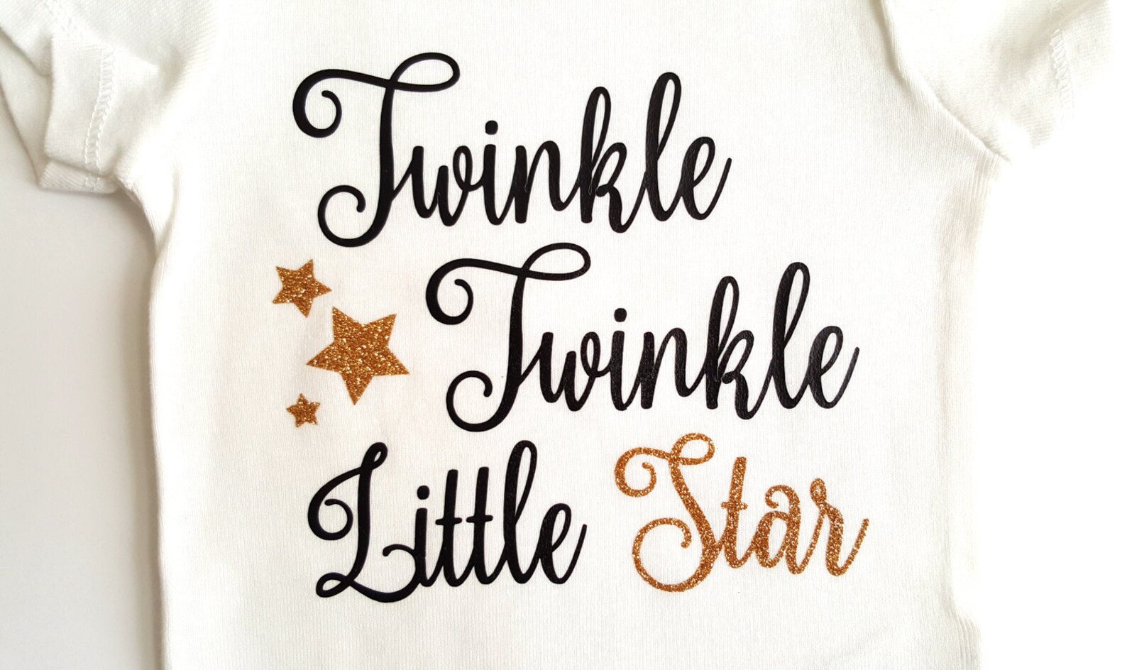 Twinkle Twinkle Little Star Bodysuit Baby Girl Boy Gold | Etsy