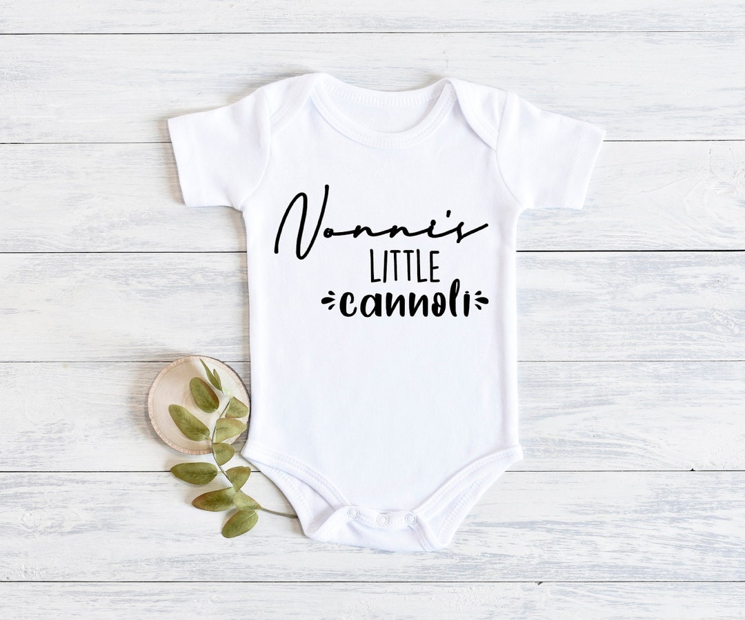 Nonni's Little Cannoli Bodysuit, New Baby Boy Girl, Baby Shower, Cute ...