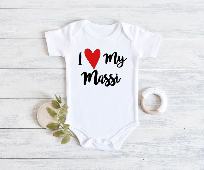 I Love My Massi Bodysuit, New Baby Boy Girl, Cute Baby, Aunt Uncle ...