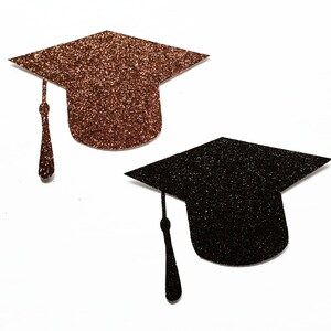 5 Graduation Cap Cut Outs, Glitter Cutouts, Glitter Paper Die Cut ...