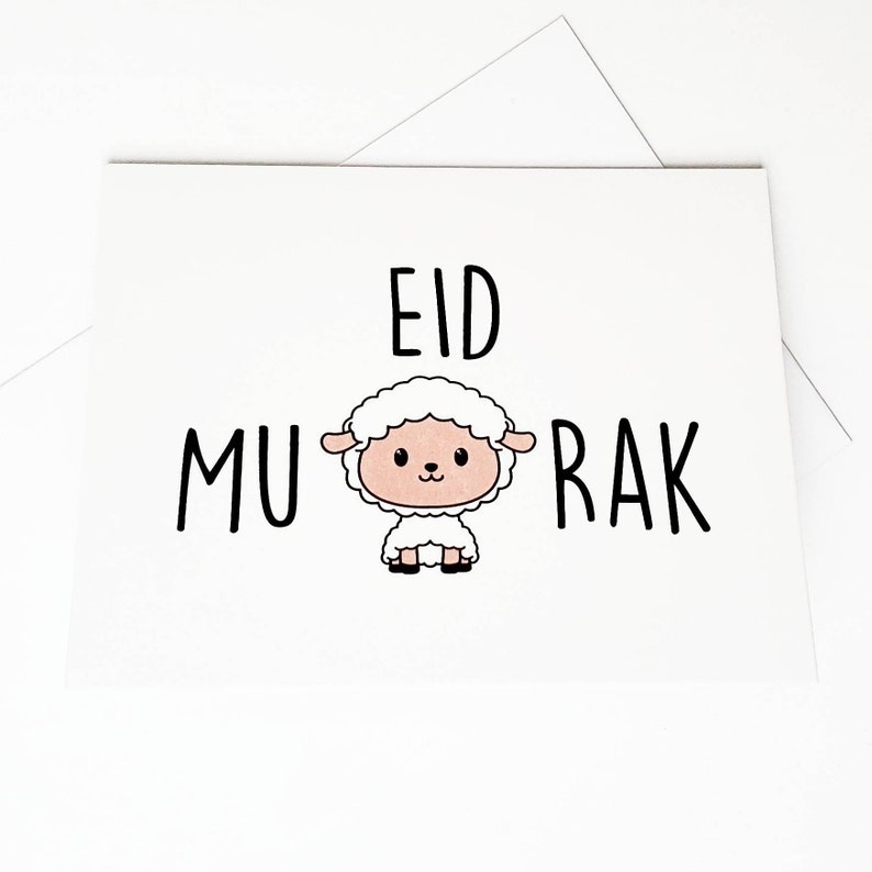 Set of 3 Eid Mubarak Cards, Eid Ramadan Mubarak, Cute Greeting Cards ...