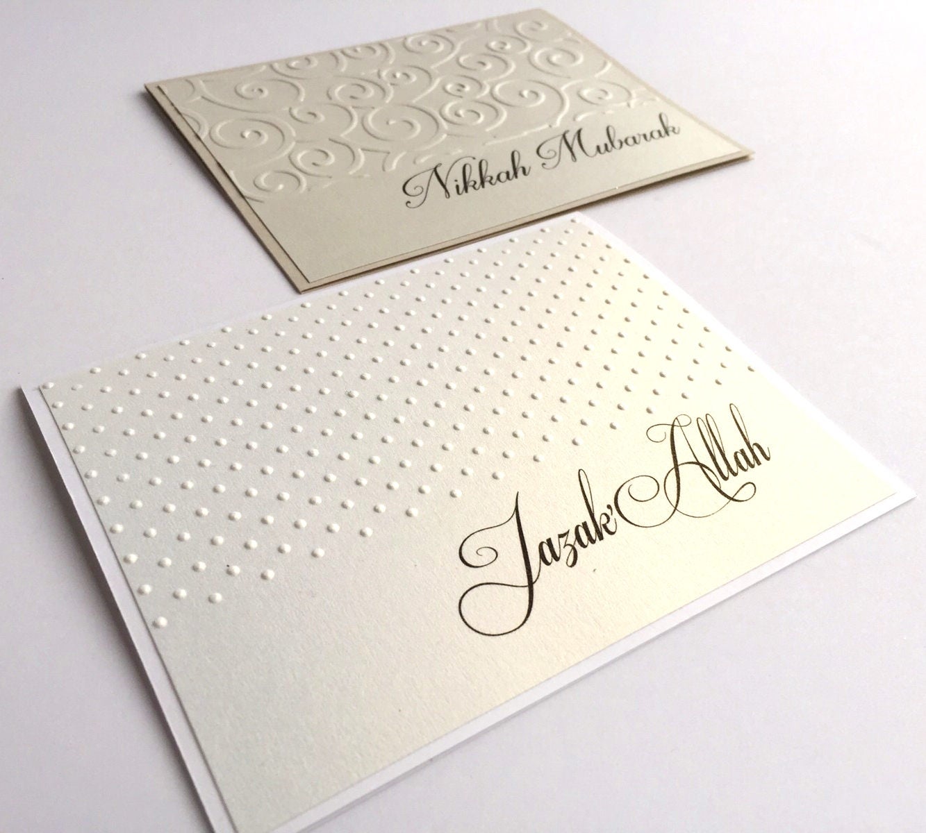 Set of 5 Jazakallah Cards, Thank You Handmade Greeting Cards, Ramadan ...
