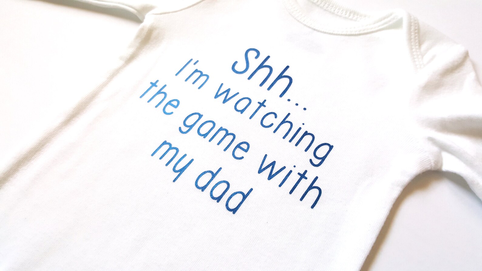 Shh Watching Game With Dad Bodysuit, Game Hockey Basketball, Little Boy ...